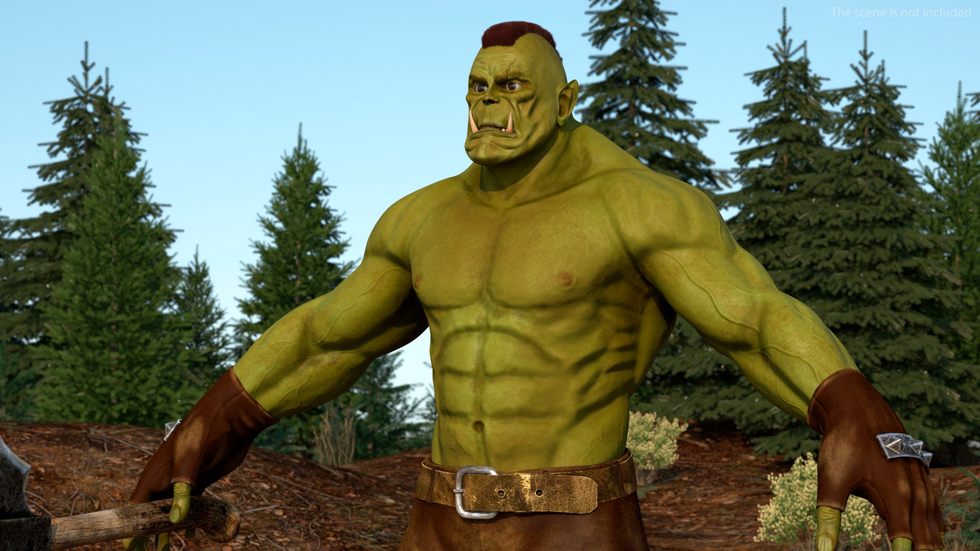 Orc Warrior Fur Rigged 3D model - TurboSquid 2106179