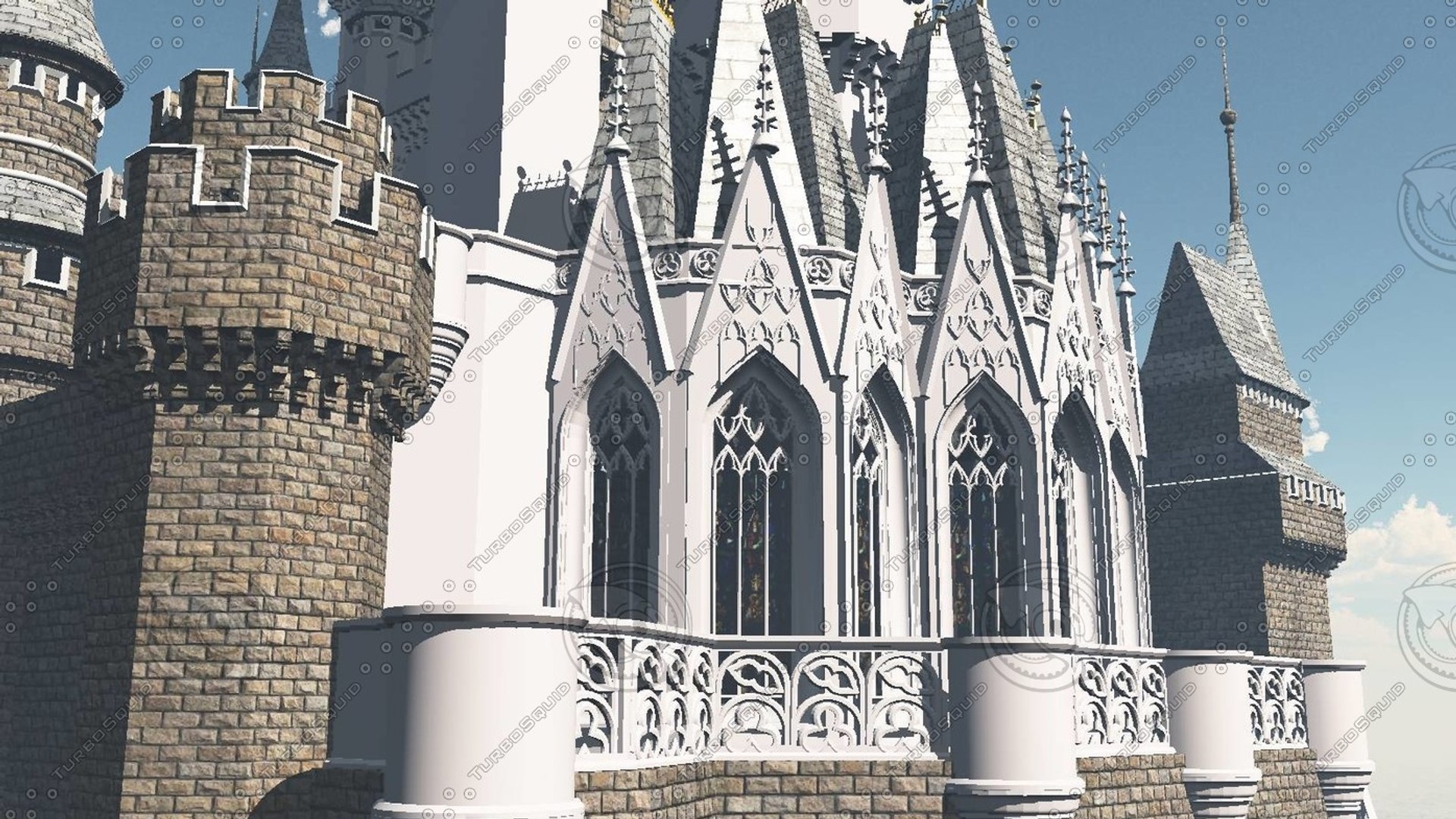 3d Model Castle Cinderella