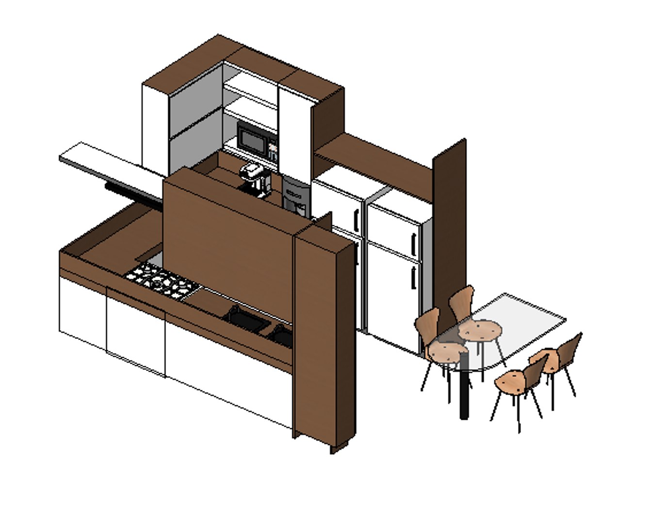 3D Complete Kitchen Revit Family Model - TurboSquid 1274544