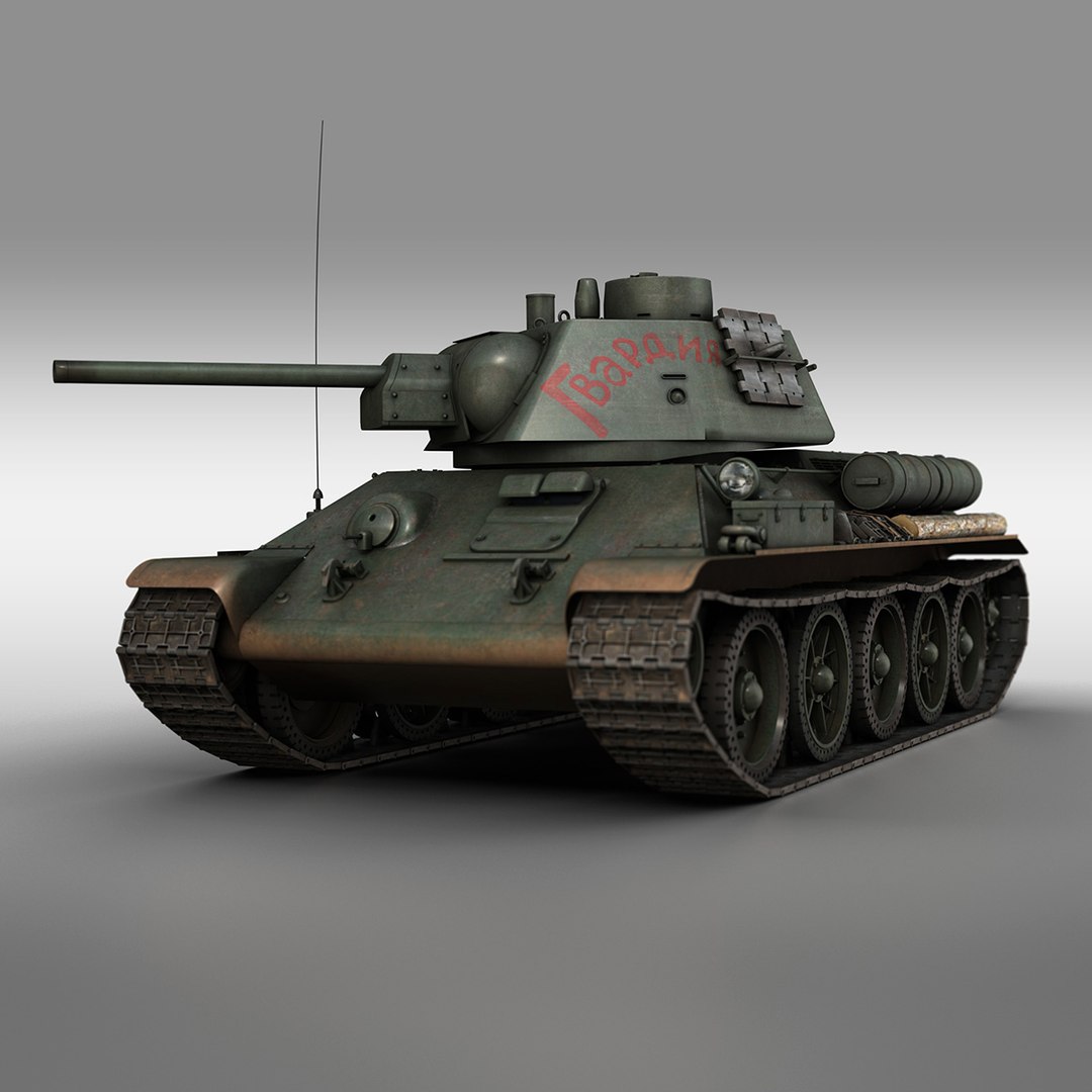 T-34-76 Model 1943 Soviet Medium Tank Guards 3D Model - TurboSquid 1714978