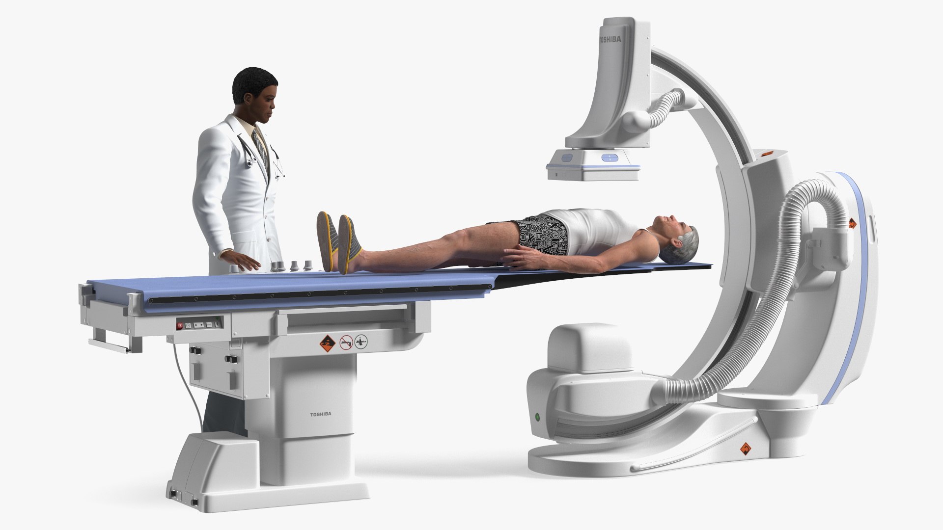 3D C Arm System with Patient and Doctor - TurboSquid 1856063
