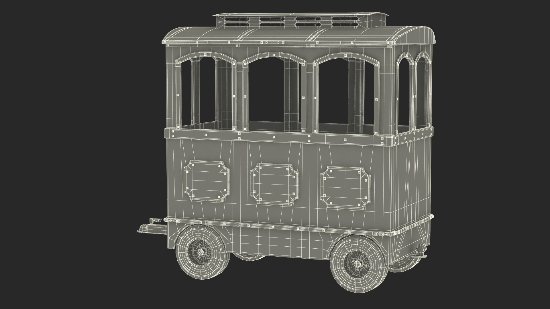 3D Green Railway Carriage Mini Express Model - TurboSquid 2059410