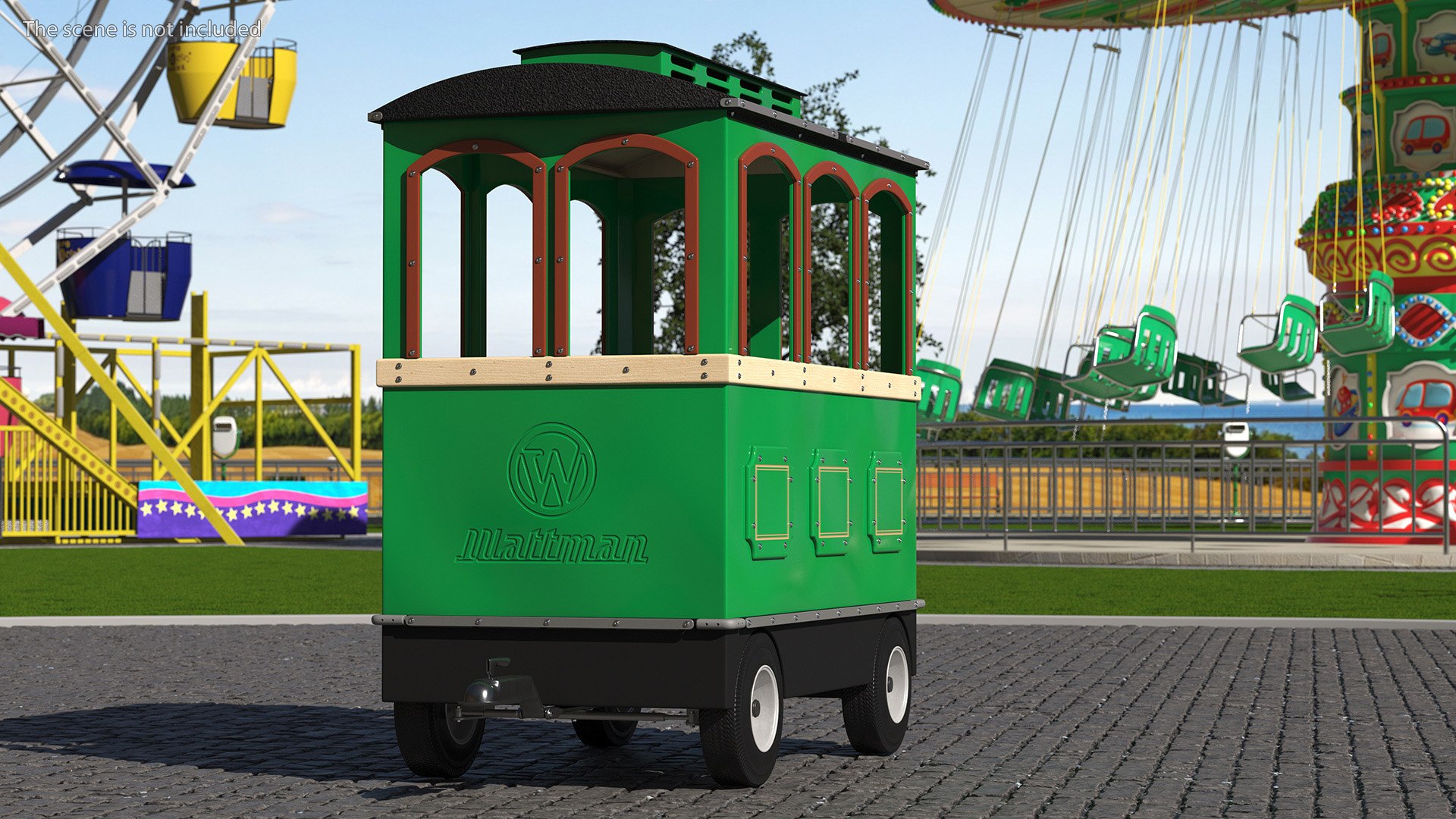 3D Green Railway Carriage Mini Express Model - TurboSquid 2059410