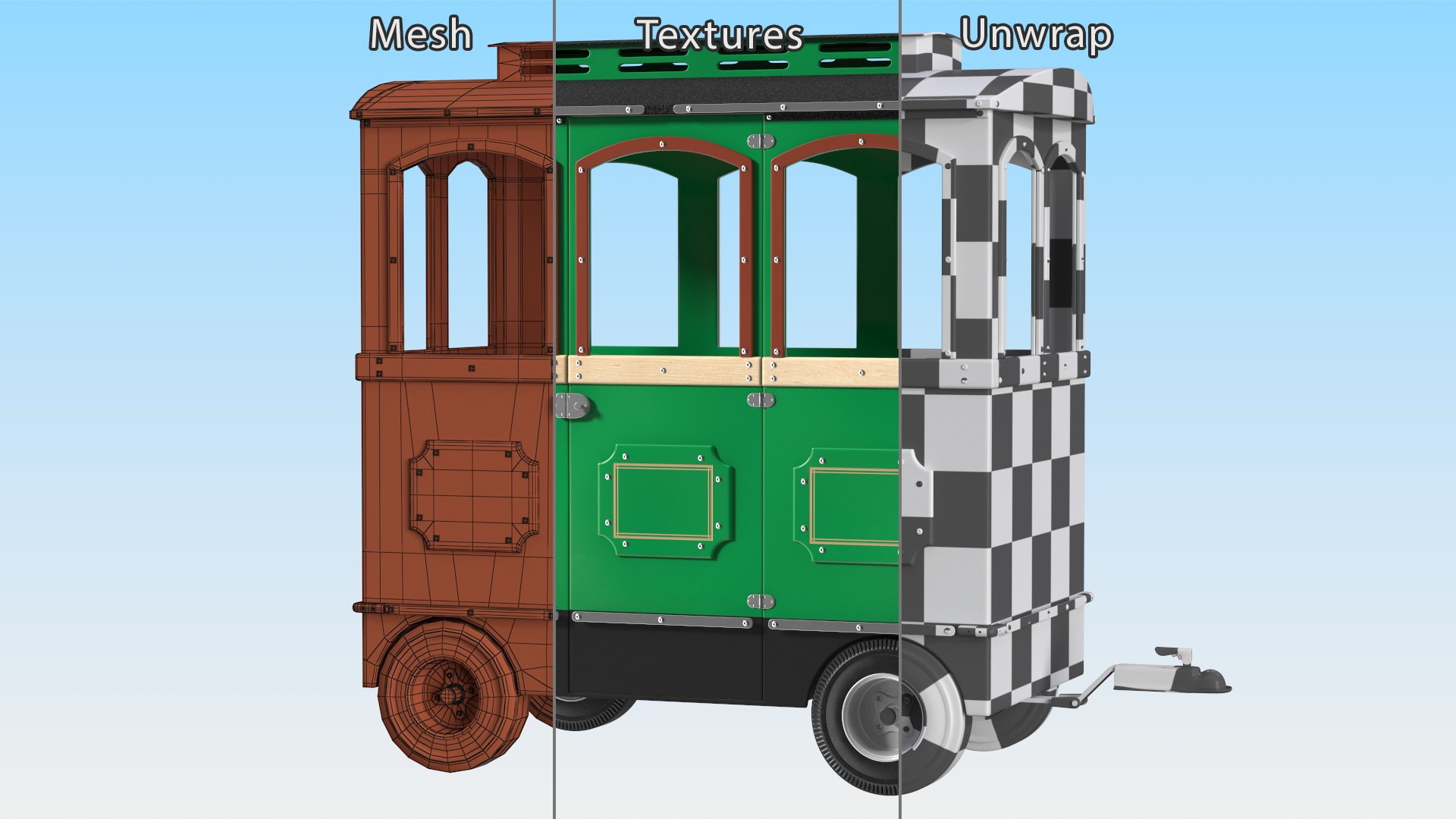 3D Green Railway Carriage Mini Express model - TurboSquid 2059410