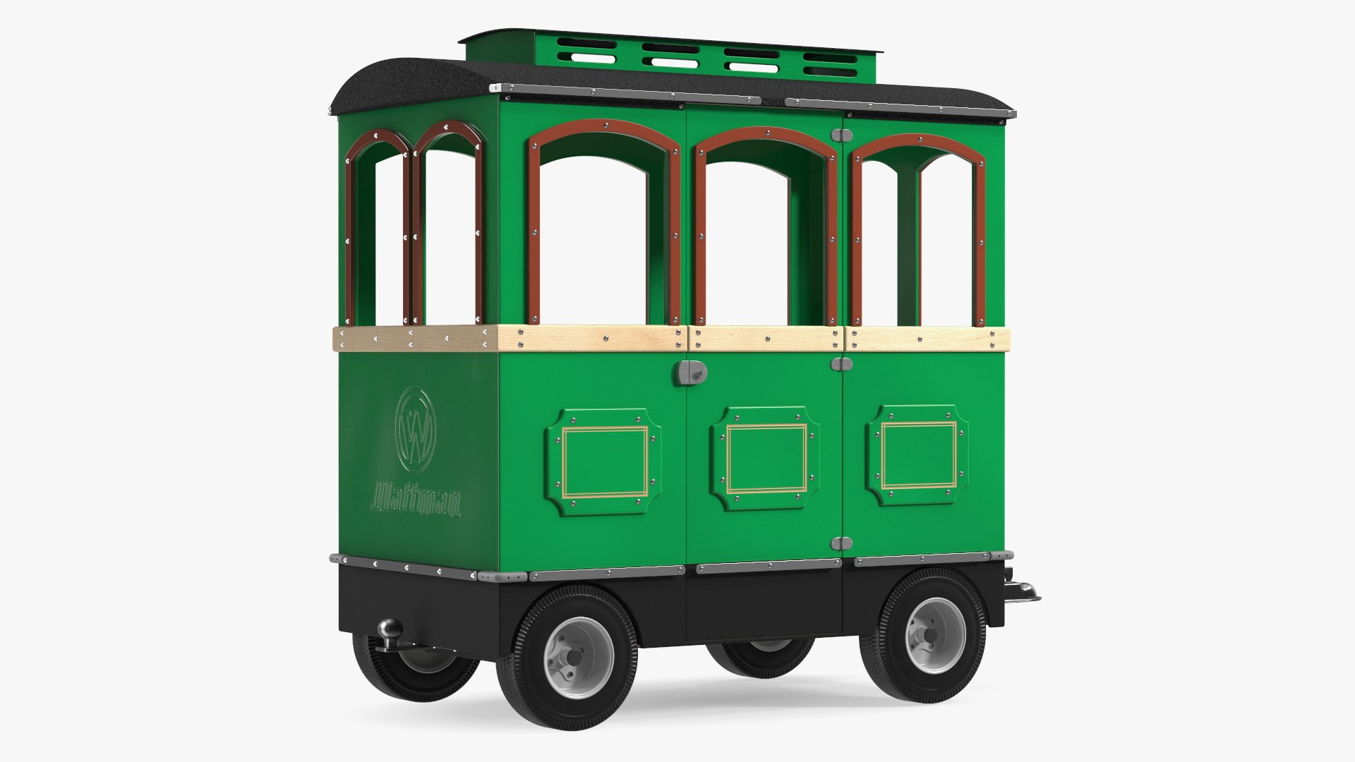 3D Green Railway Carriage Mini Express model - TurboSquid 2059410