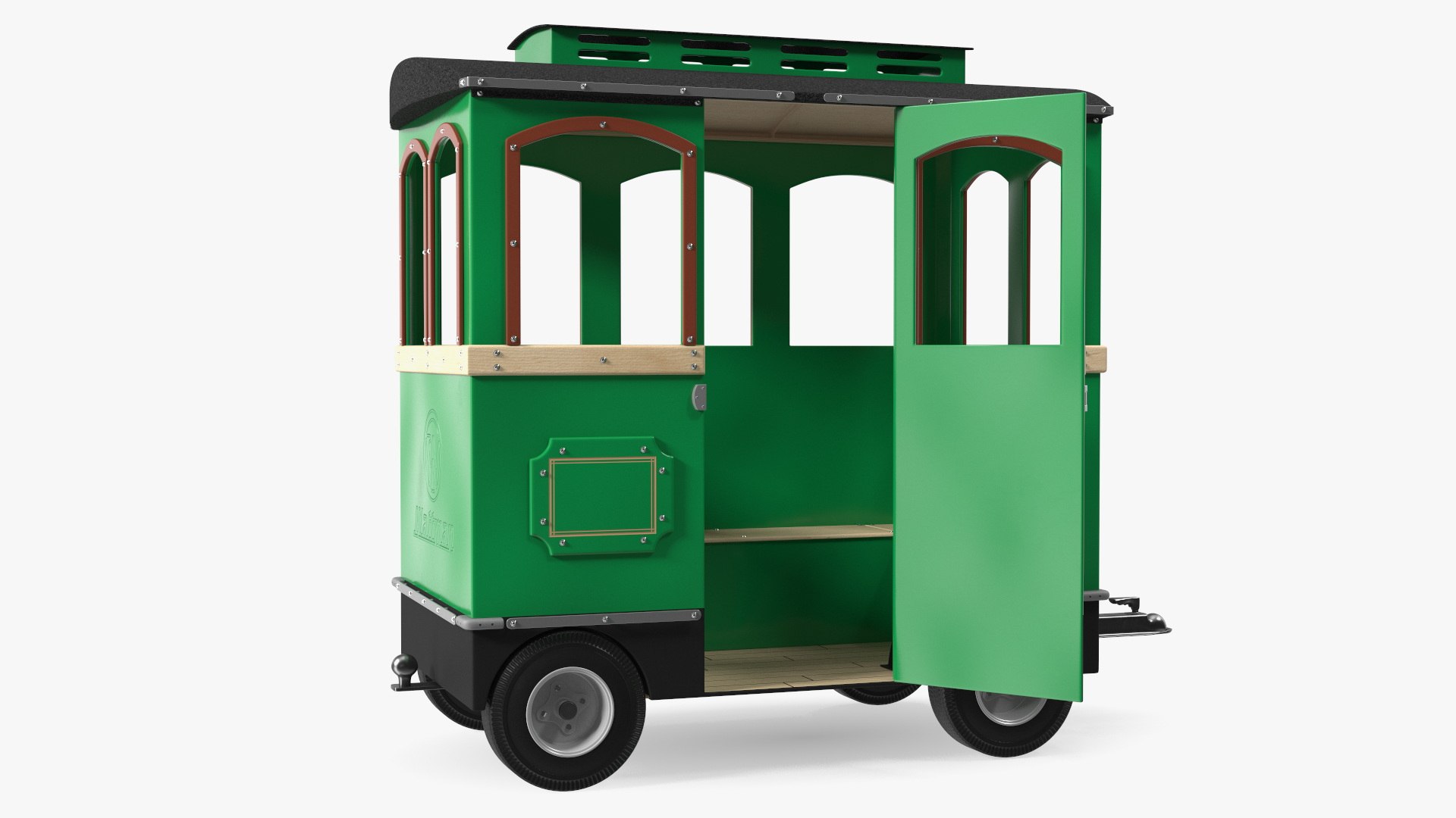 3D Green Railway Carriage Mini Express model - TurboSquid 2059410
