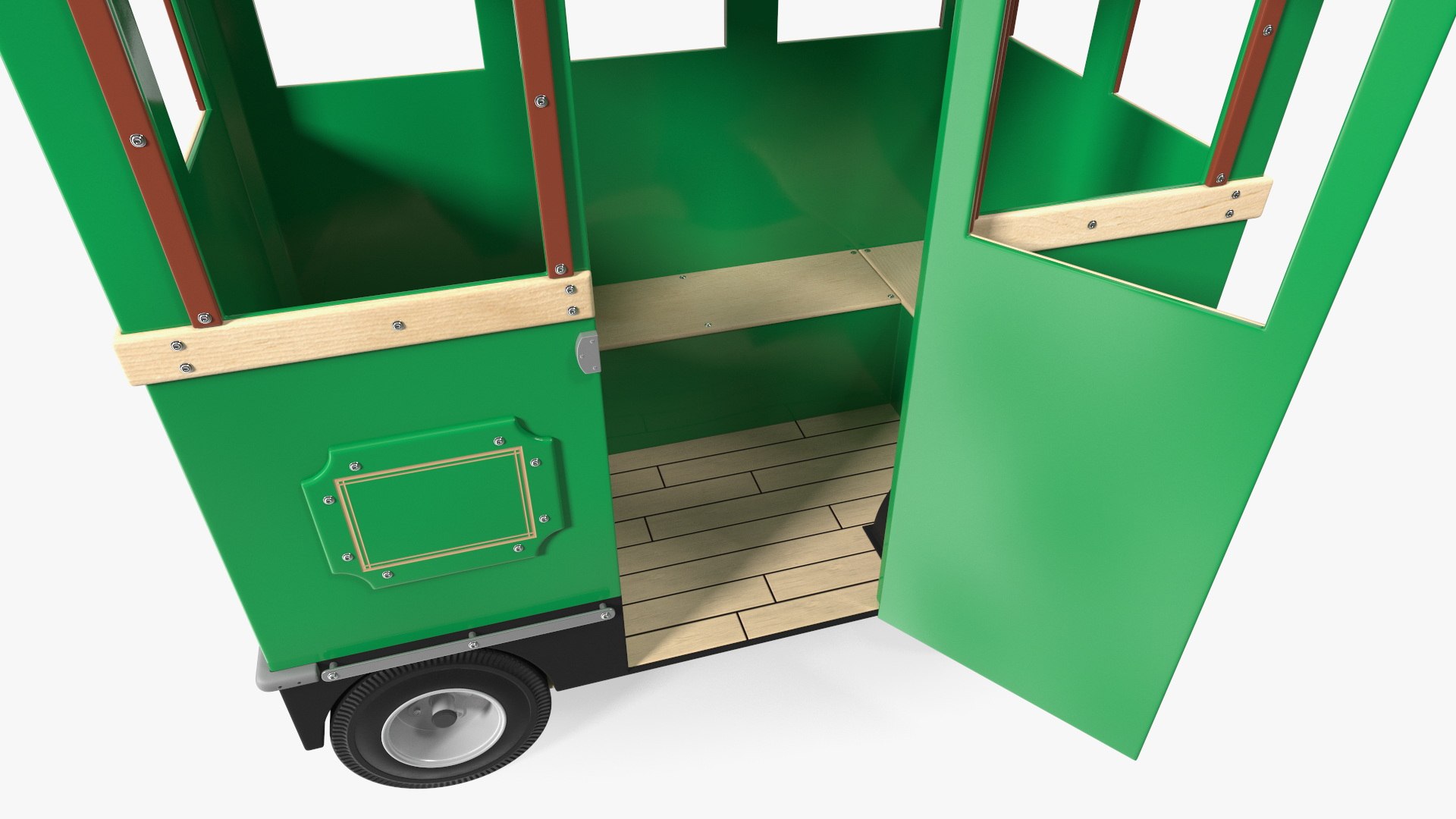 3D Green Railway Carriage Mini Express model - TurboSquid 2059410