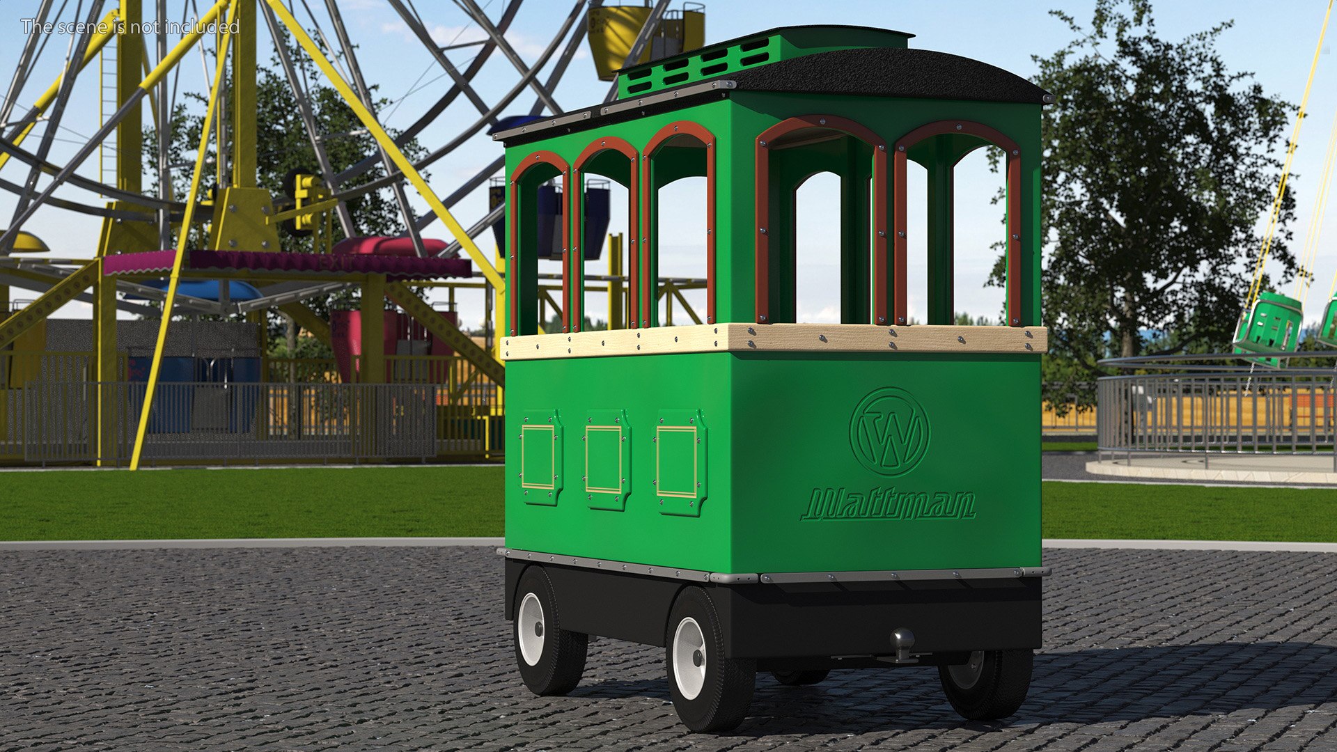 3D Green Railway Carriage Mini Express Model - TurboSquid 2059410
