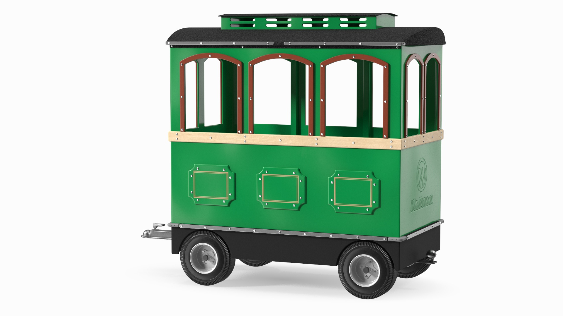 3D Green Railway Carriage Mini Express Model - TurboSquid 2059410