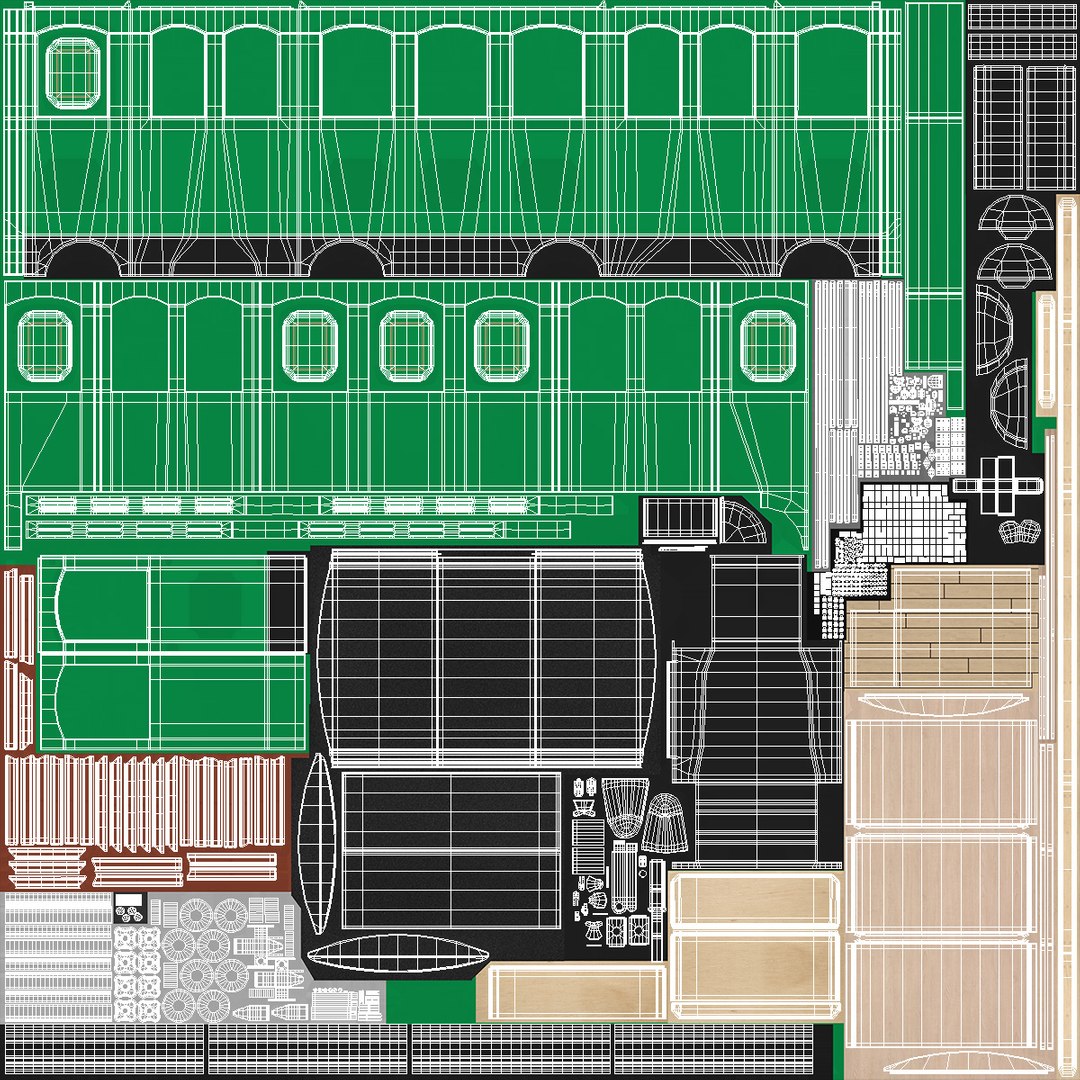 3D Green Railway Carriage Mini Express model - TurboSquid 2059410