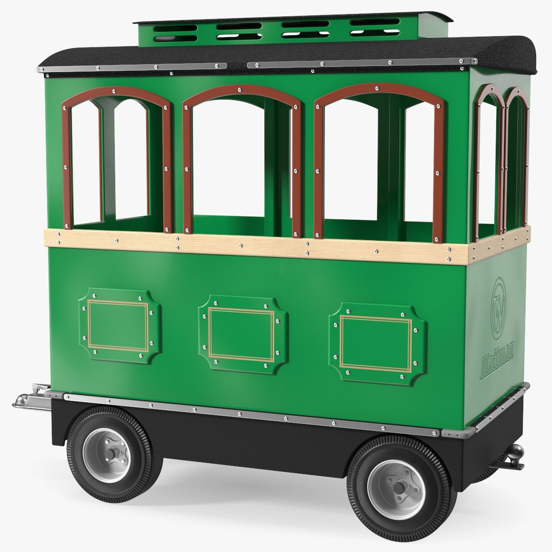 3D Green Railway Carriage Mini Express model - TurboSquid 2059410