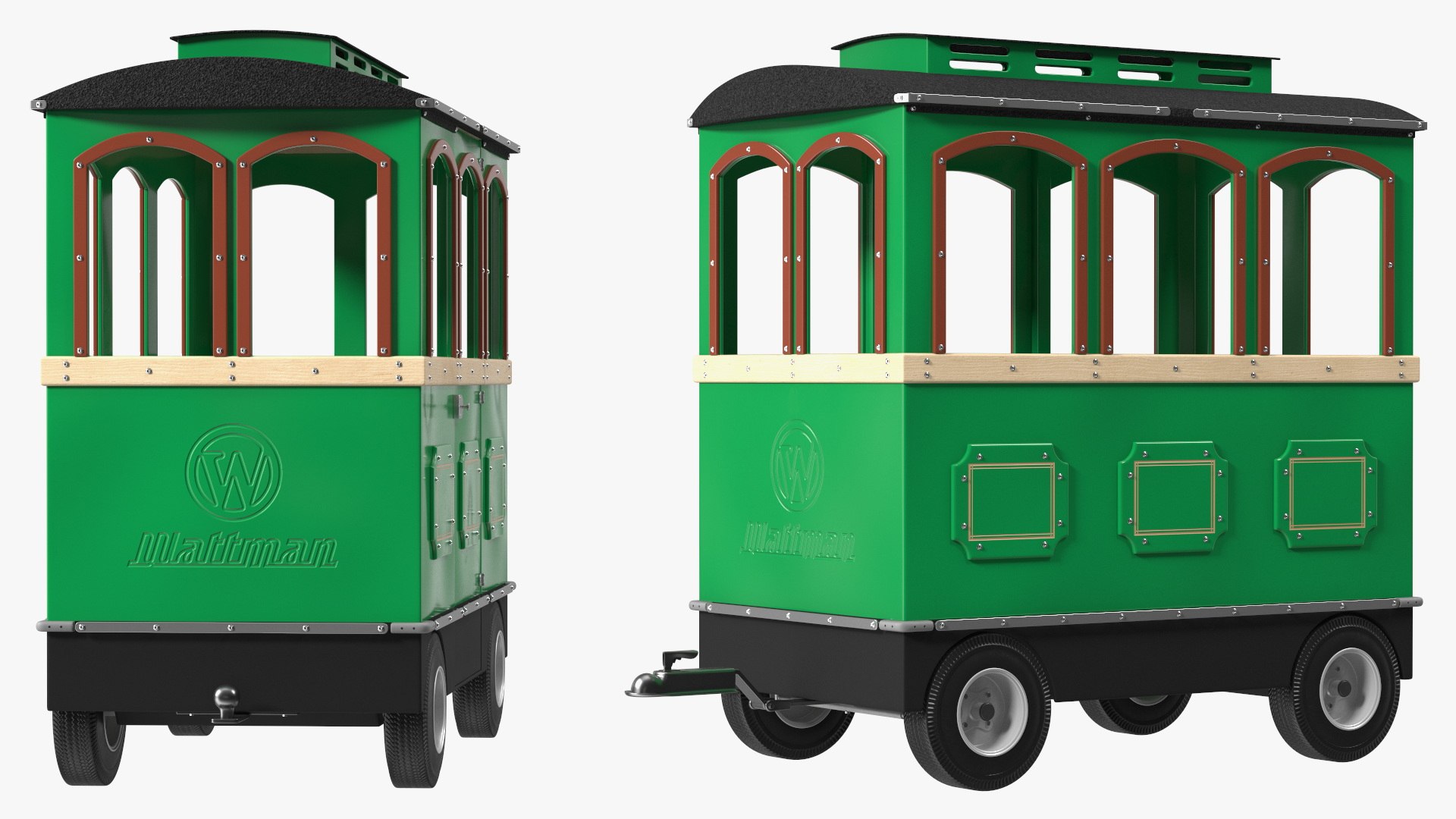 3D Green Railway Carriage Mini Express Model - TurboSquid 2059410