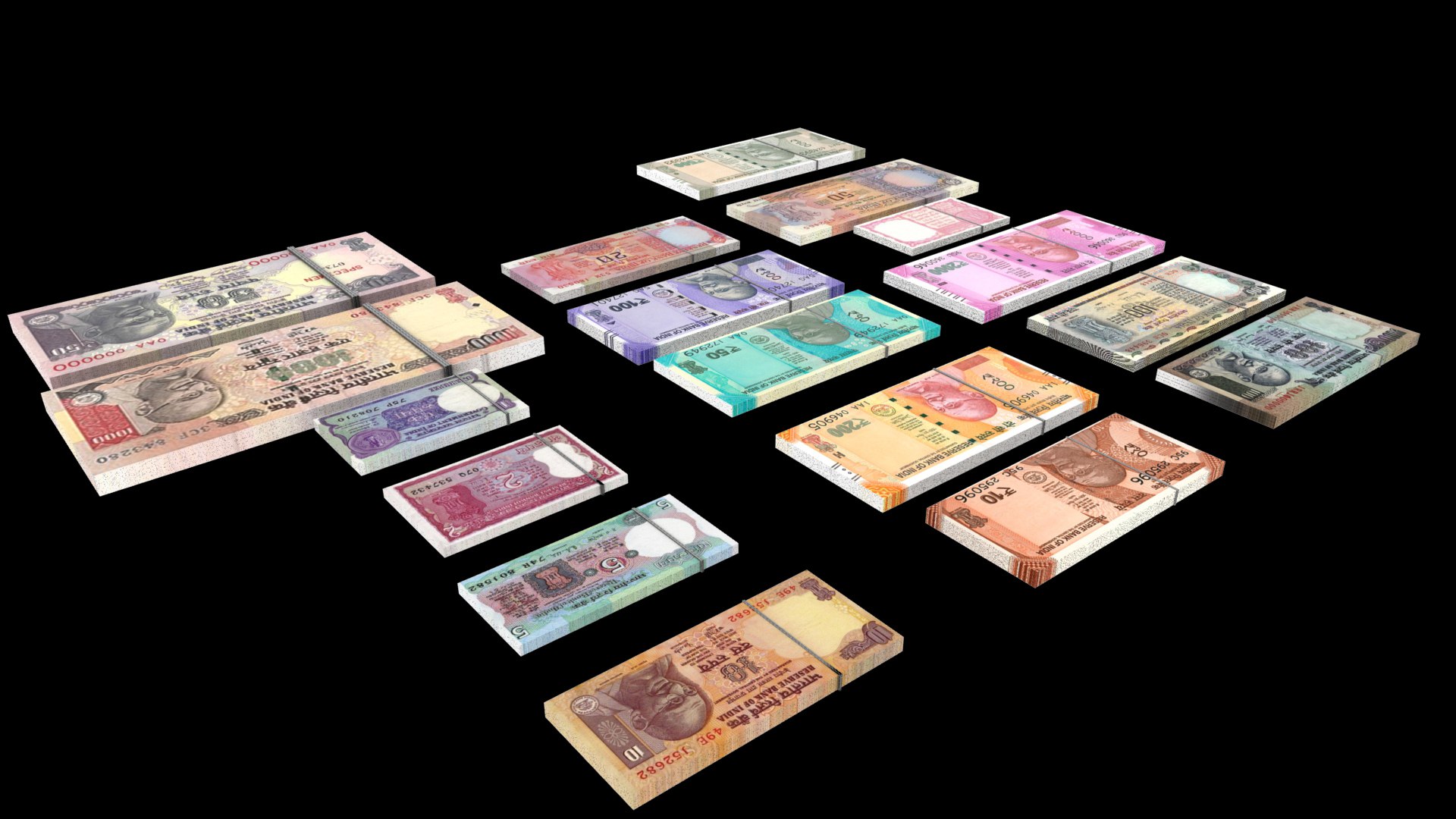 3D India Currency Model - TurboSquid 1963428