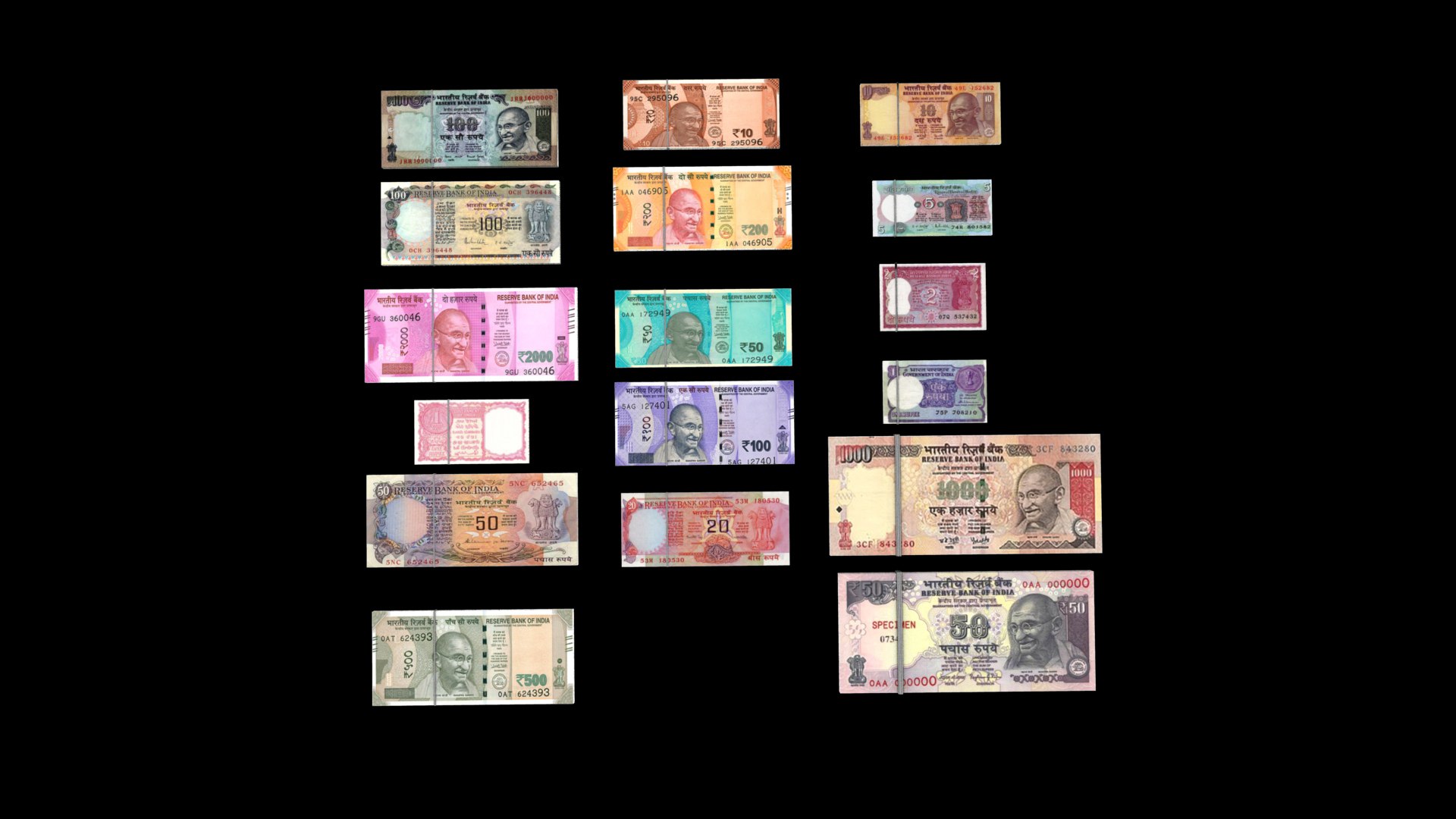 3D India Currency Model - TurboSquid 1963428