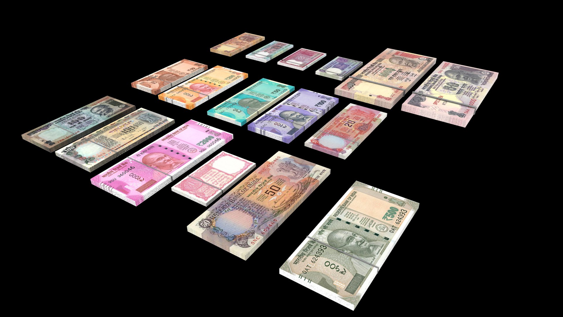 3D India Currency Model - TurboSquid 1963428