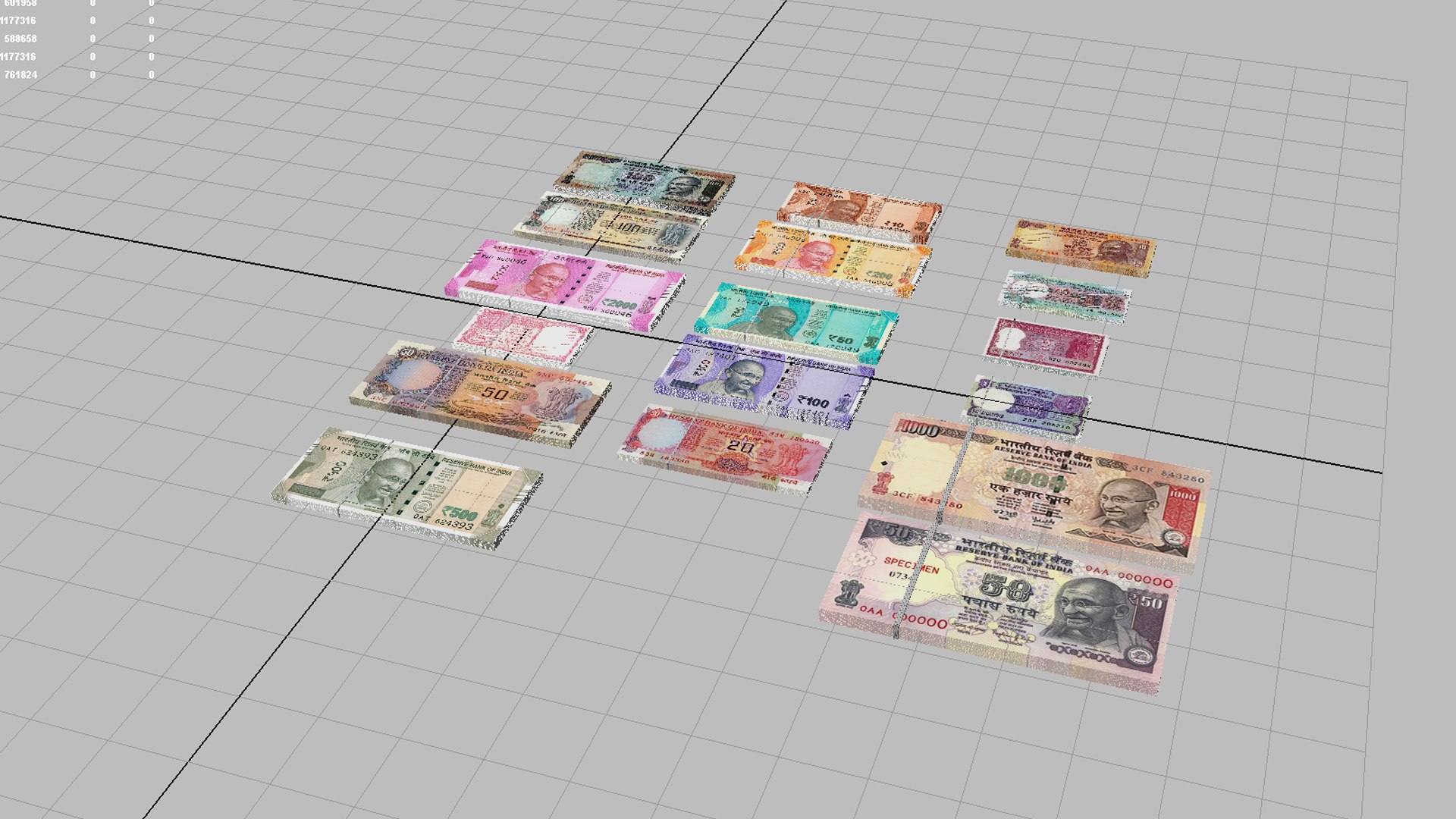 3D India Currency Model - TurboSquid 1963428