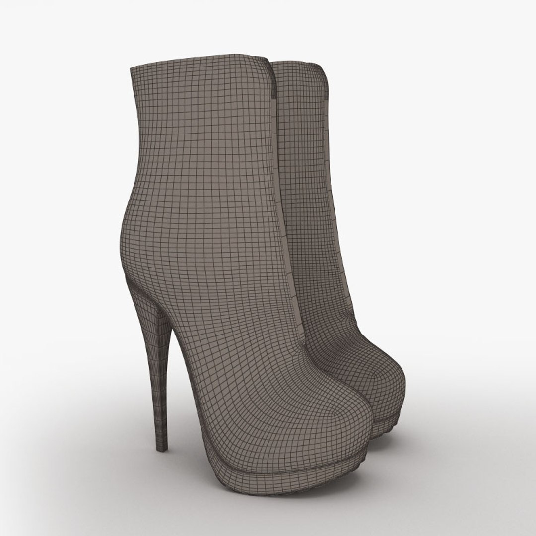 3d Model Female Boots