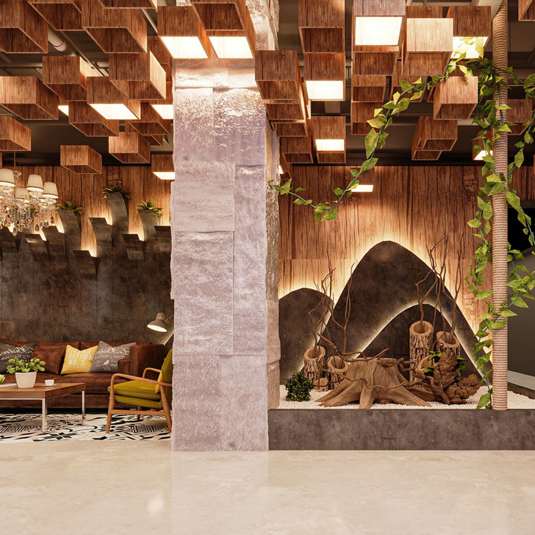 Modern Spa Lobby Model - TurboSquid 2386720