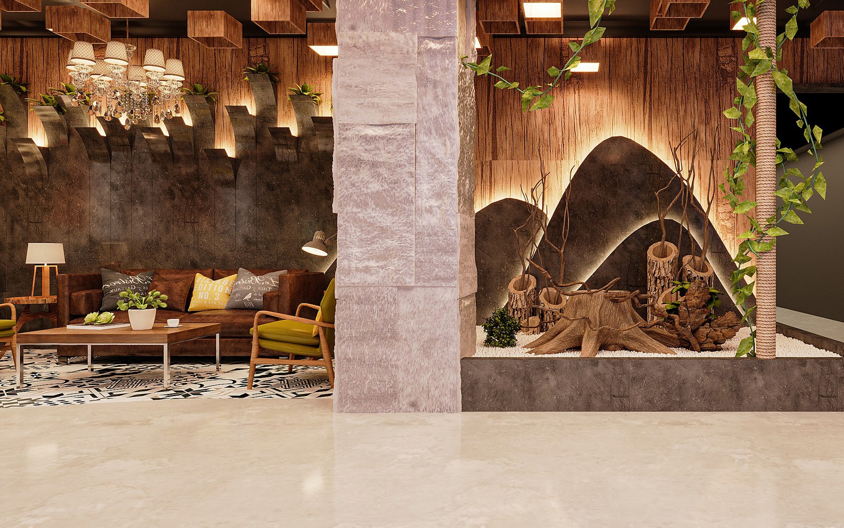 Modern Spa Lobby Model - TurboSquid 2386720