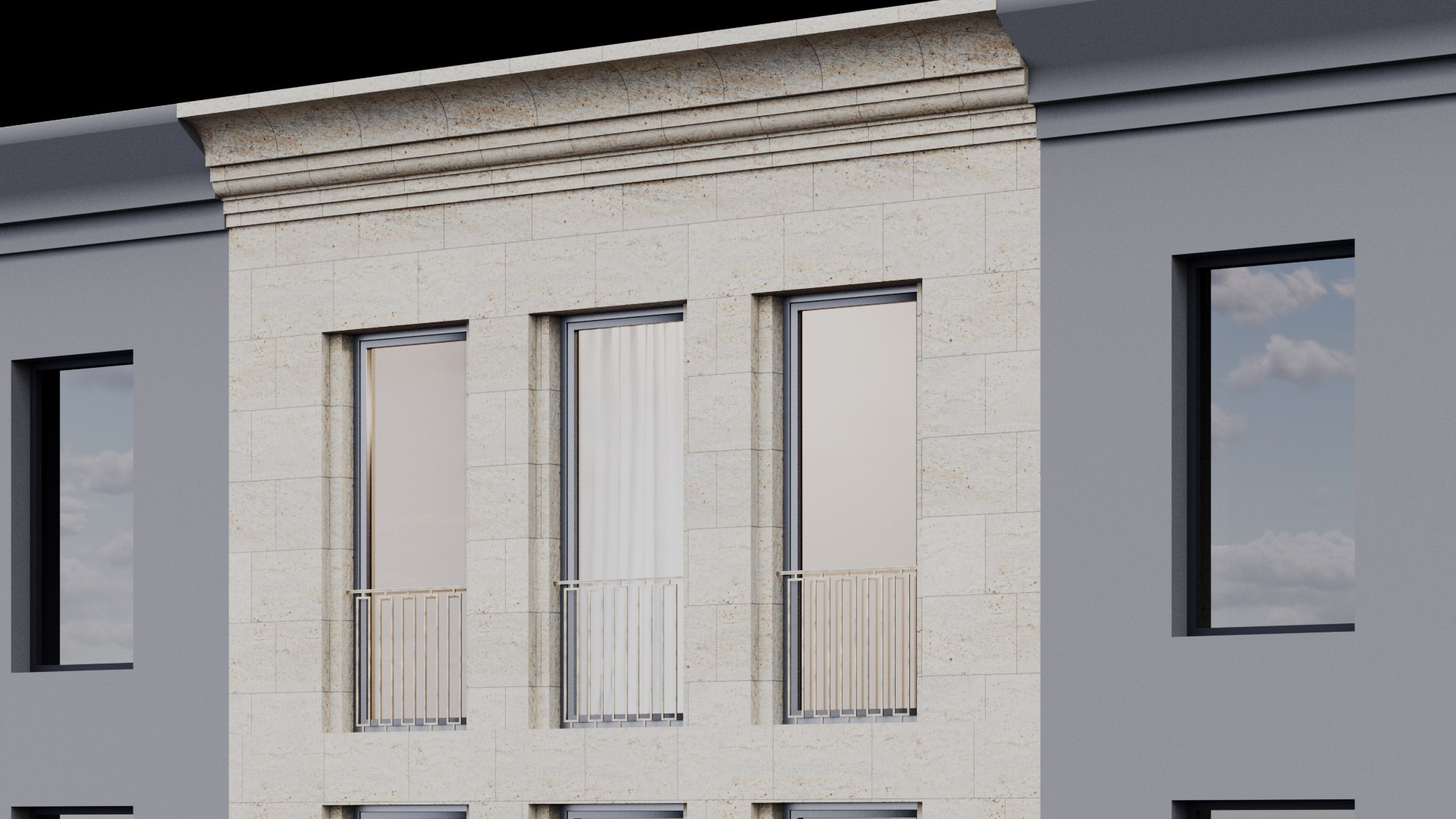 3D Modern Building Fasade 7 Model - TurboSquid 2290450