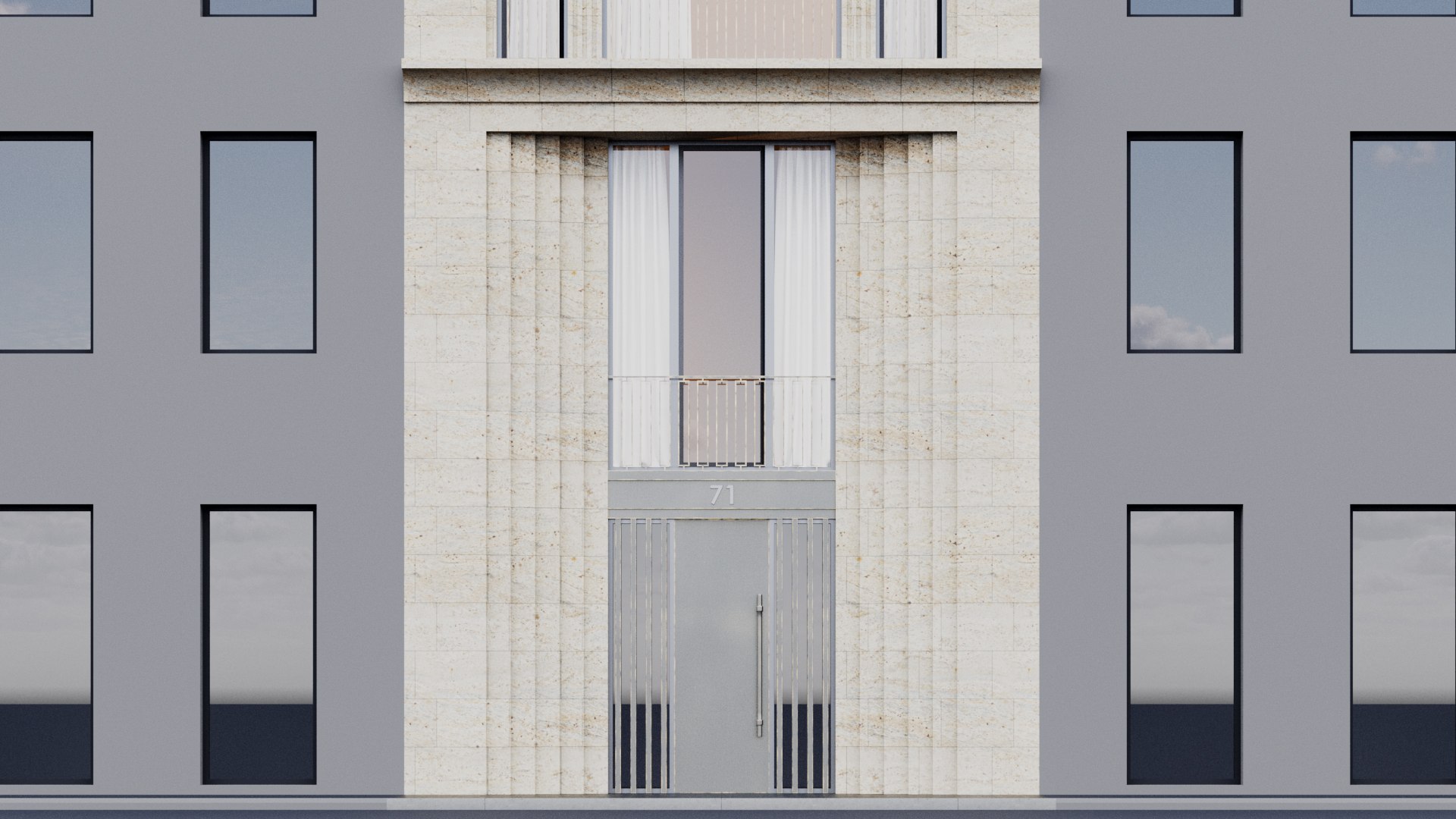 3D Modern Building Fasade 7 Model - TurboSquid 2290450