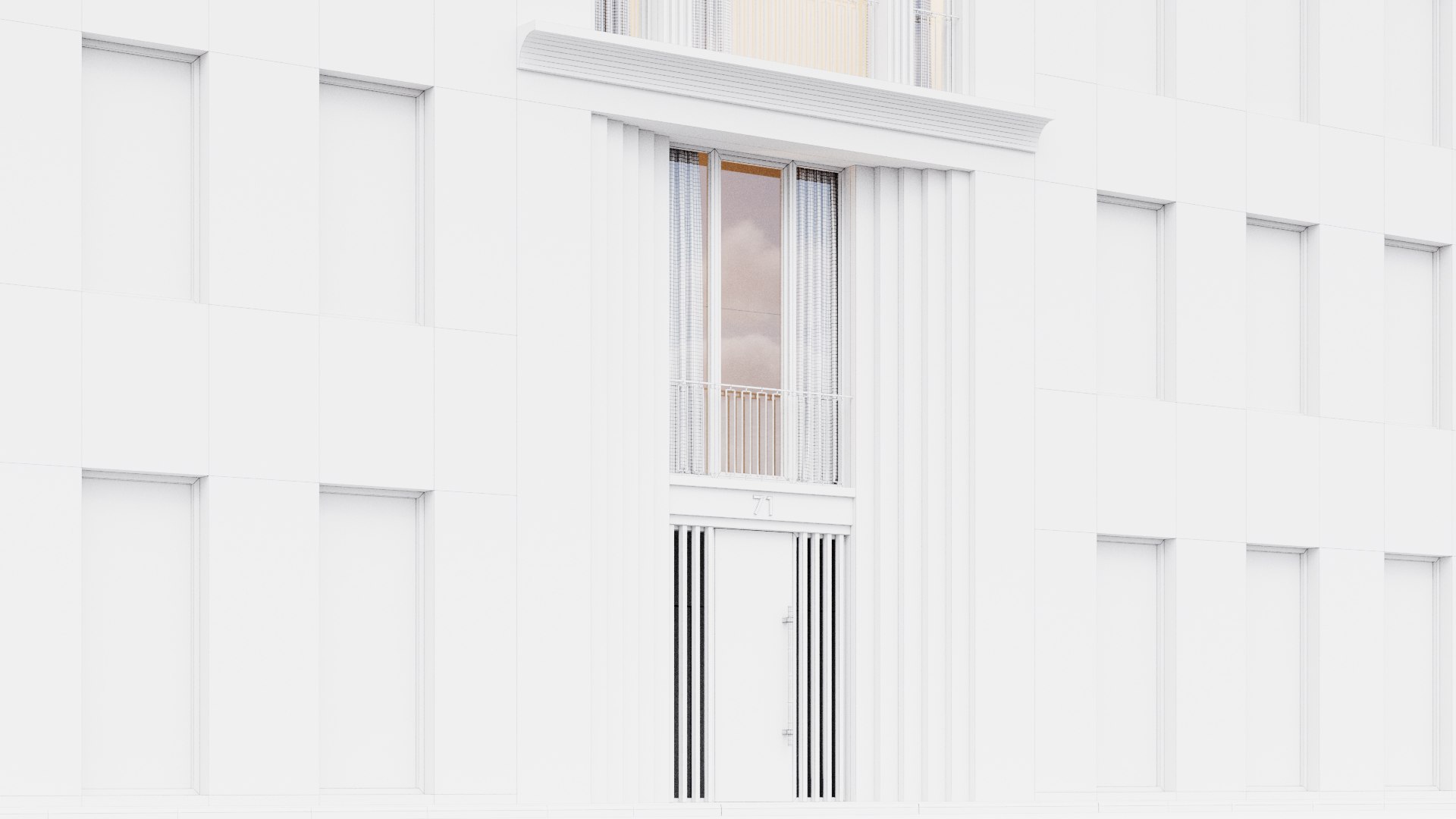 3D Modern Building Fasade 7 Model - TurboSquid 2290450