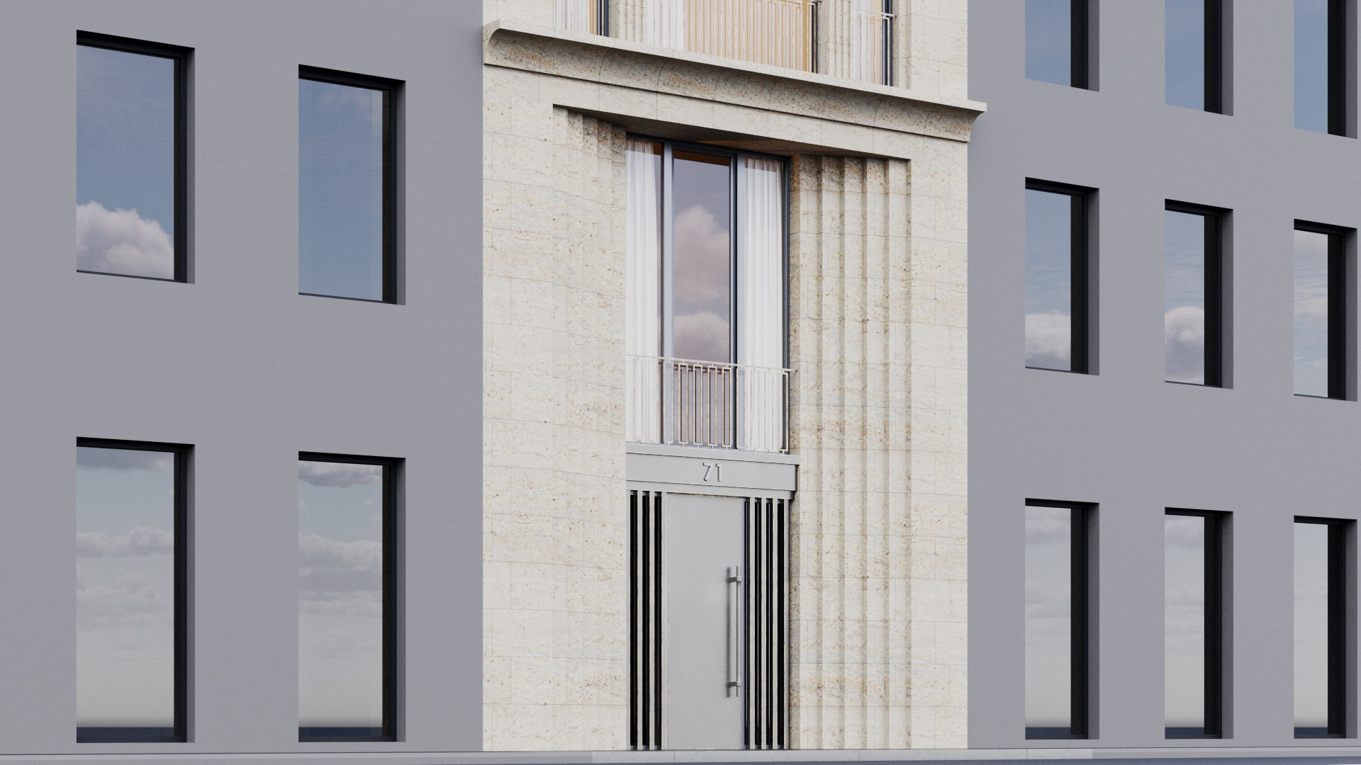 3D Modern Building Fasade 7 Model - TurboSquid 2290450
