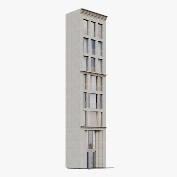 modelo 3d Fachada de edificio moderno 7 - TurboSquid 2290450