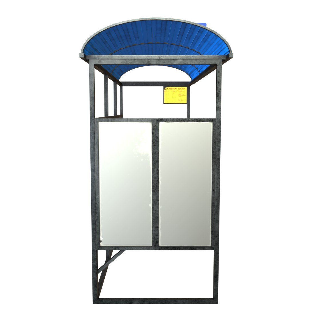 3D Outdated Soviet Bus Stop - TurboSquid 1939125