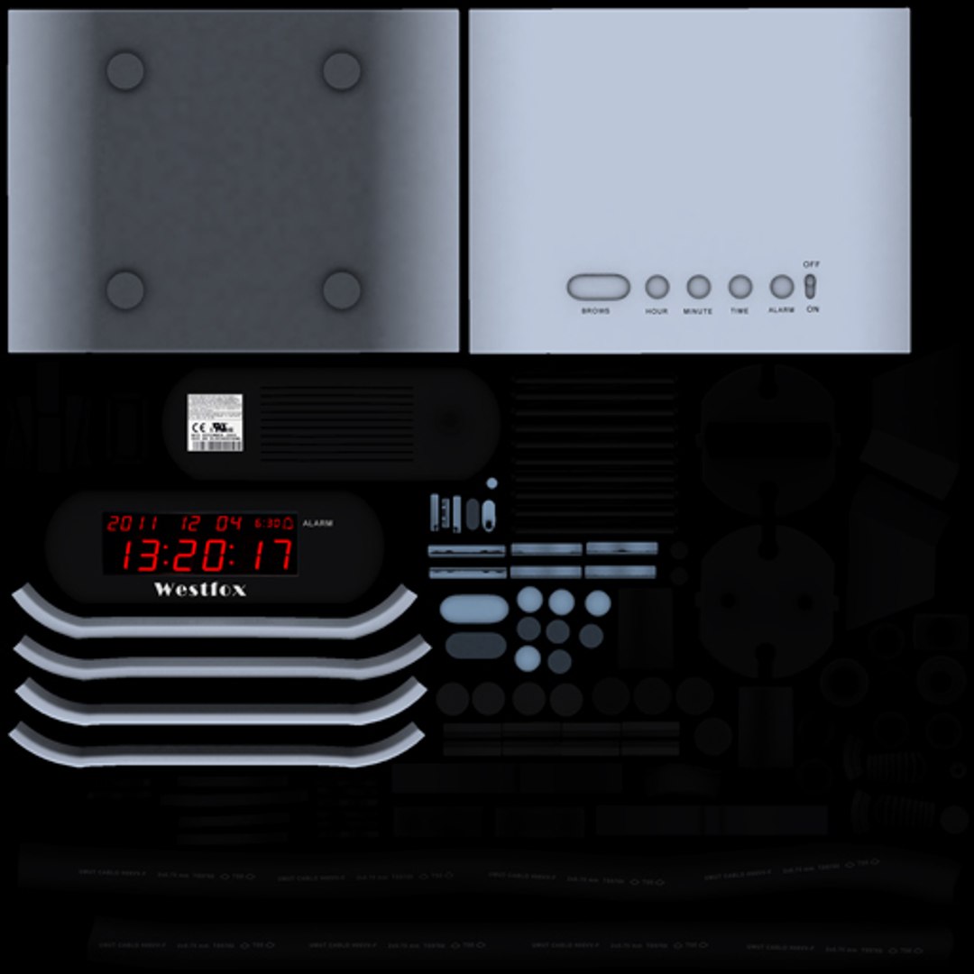 3d Model Digital Clock