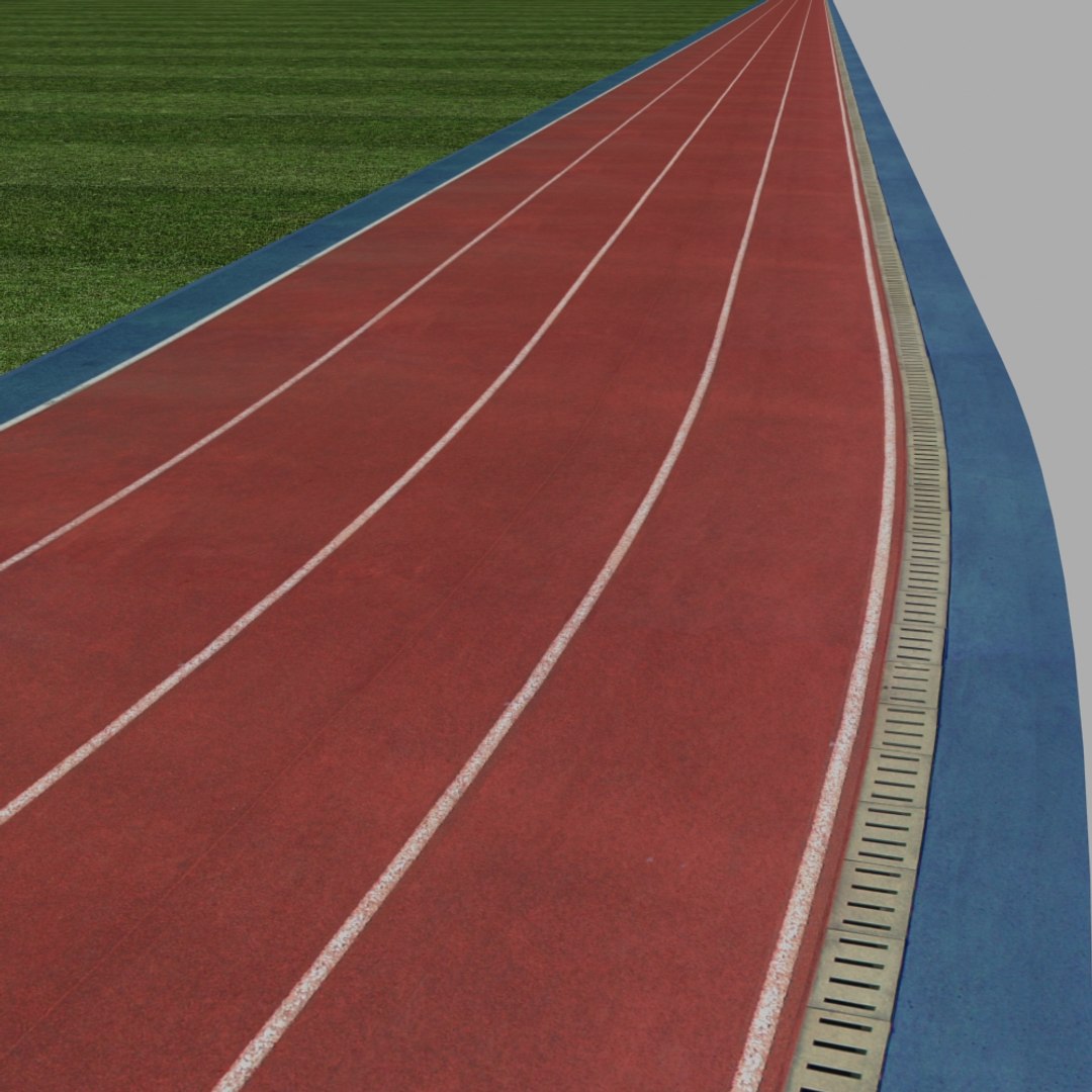 3d Athletic Fields 4 Tracks Model