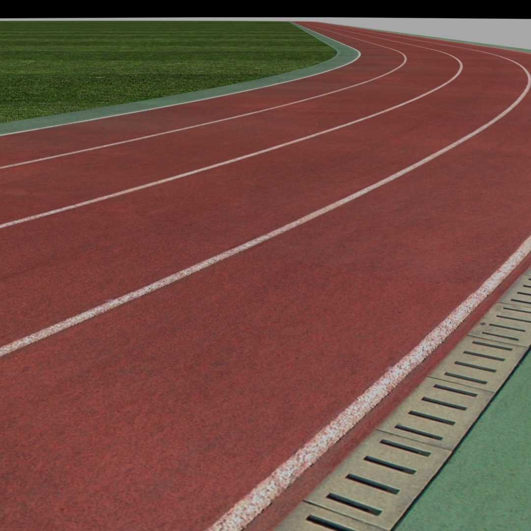 3d Athletic Fields 4 Tracks Model