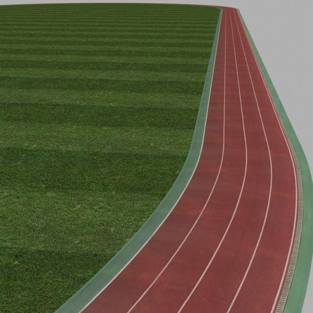 3d Athletic Fields 4 Tracks Model
