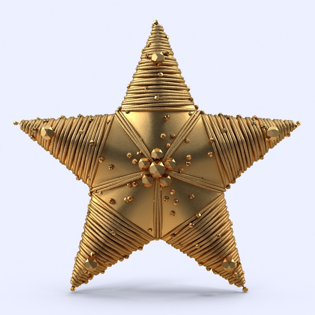 christmas star 3d max