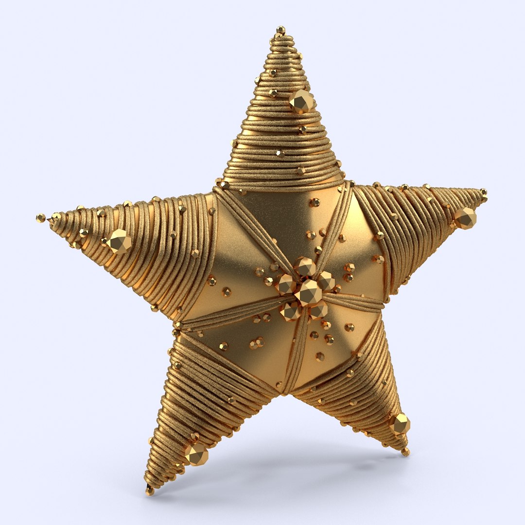 christmas star 3d max