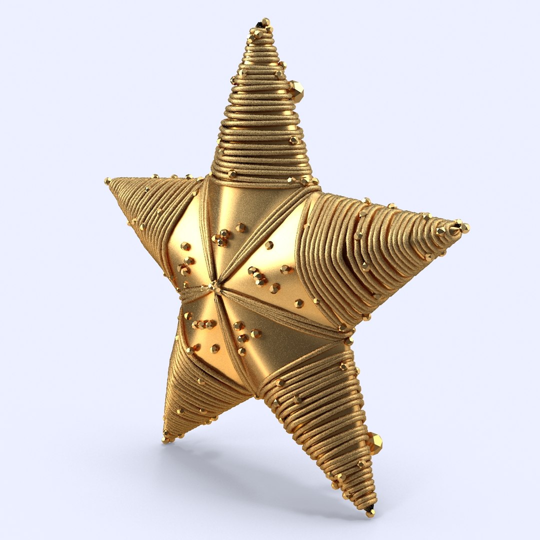 christmas star 3d max