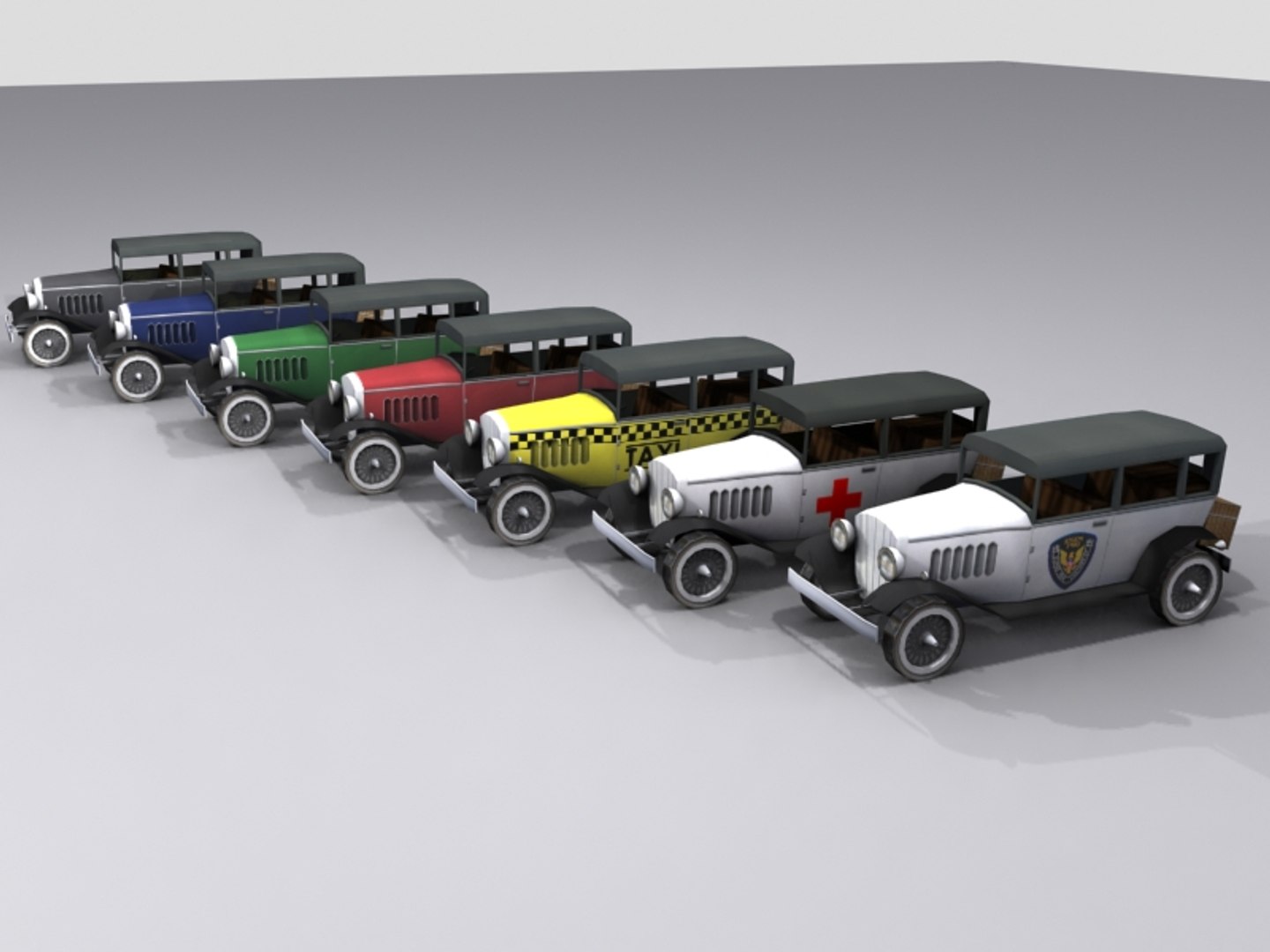 3d Cunningham 1929 Car