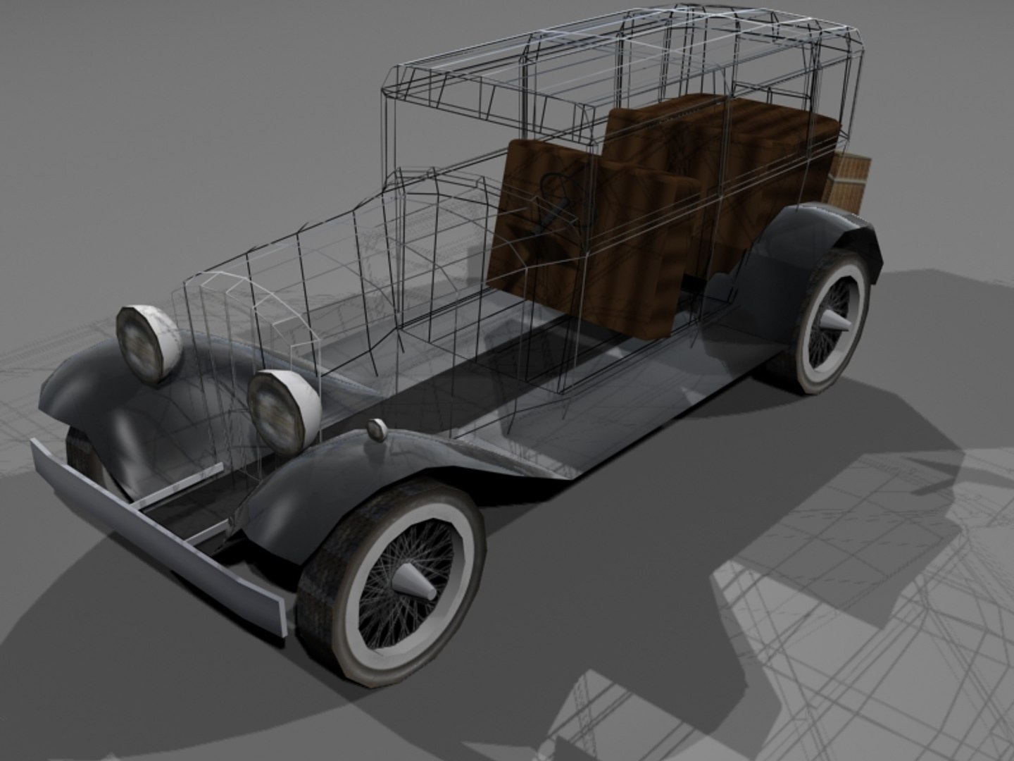 3d Cunningham 1929 Car