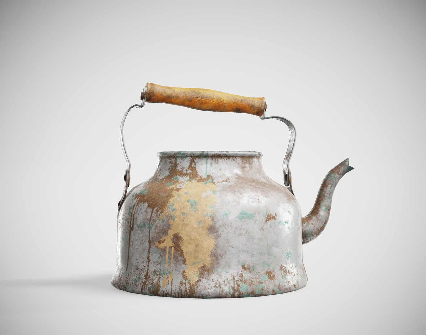 Old Enamel Dirty Teapot Da1 3D Model - TurboSquid 1964974