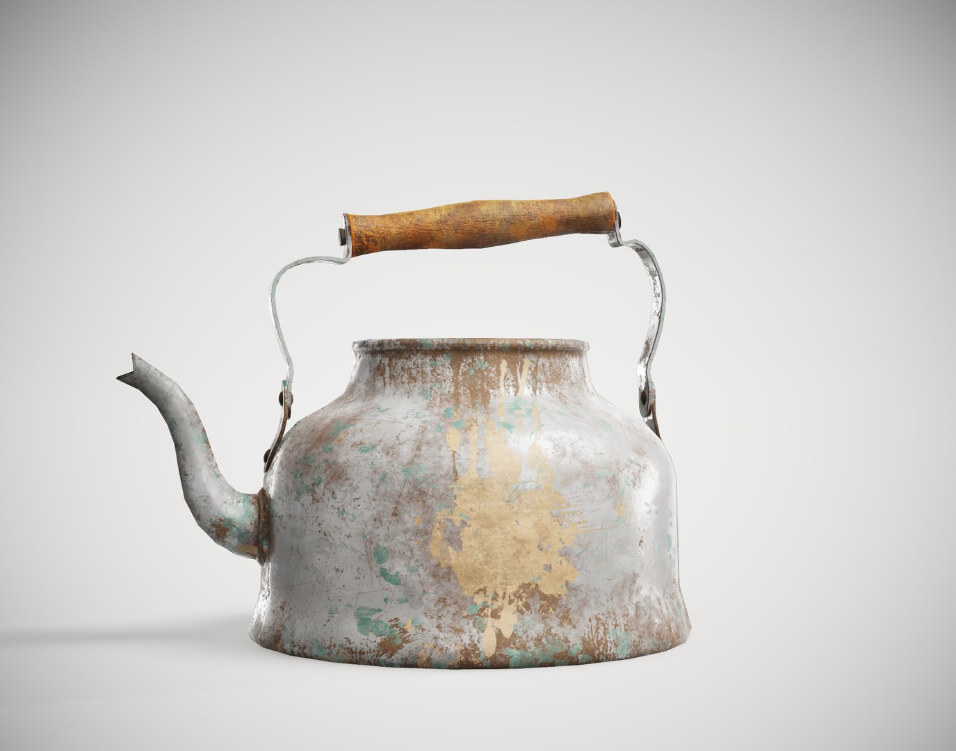 Old Enamel Dirty Teapot Da1 3D Model - TurboSquid 1964974