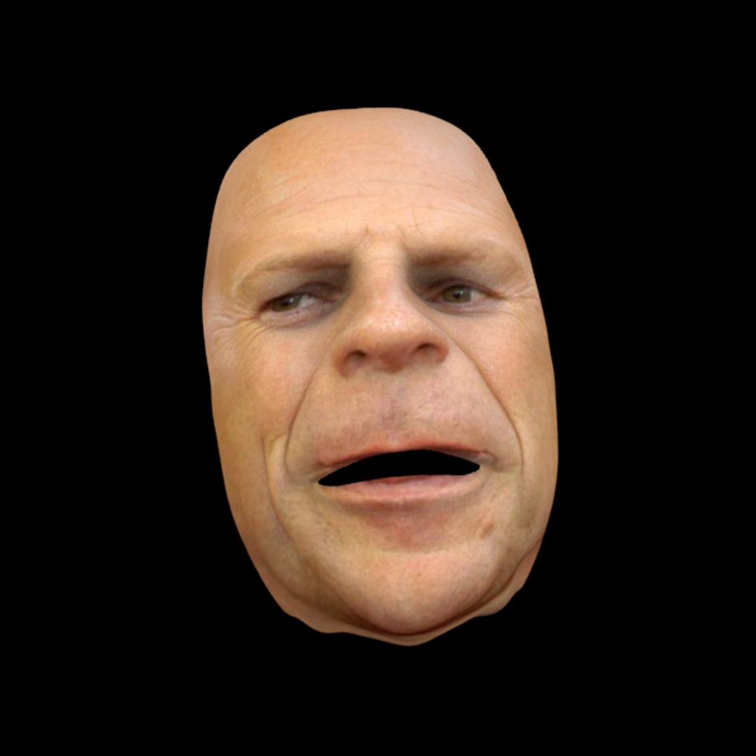 3d Face Bruce Willis