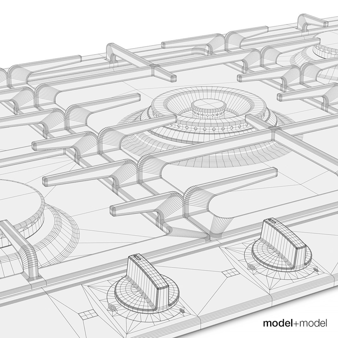 Miele Gas Cooktops 3d Model