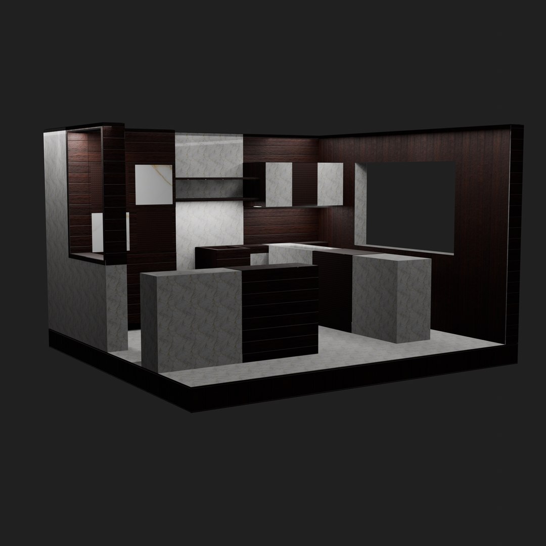 Modular Kitchen 3D Model - TurboSquid 2279929