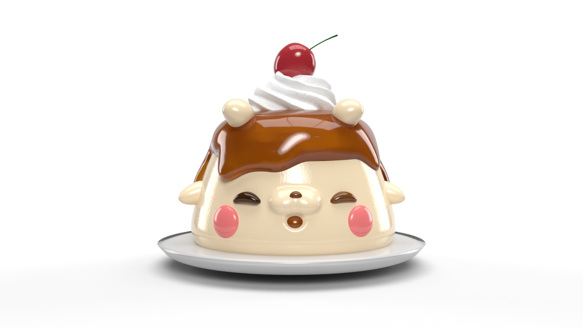 3D Cute smile caramel pudding puppy - TurboSquid 2025917