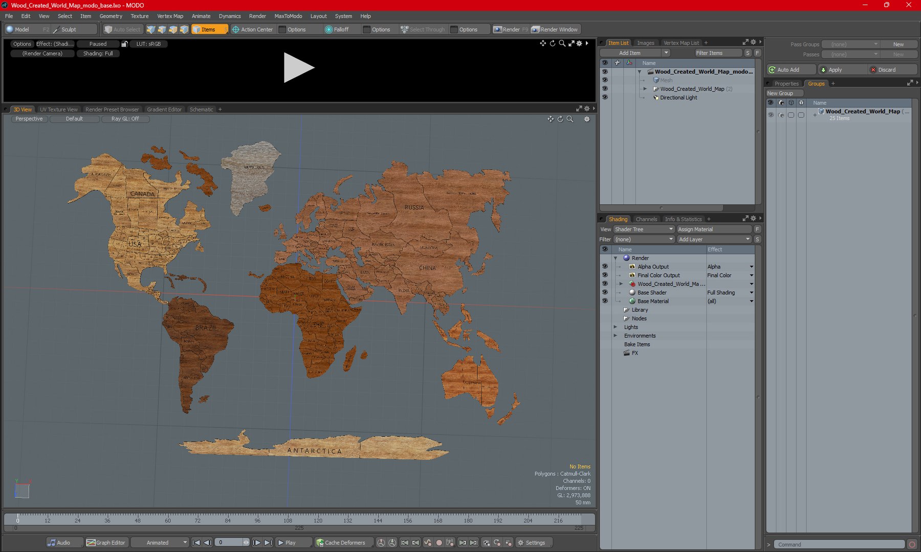 Wood Created World Map 3D Model - TurboSquid 2202813