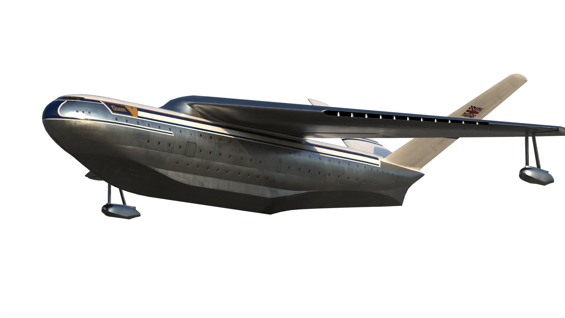 3D Saunders Roe Queen Flying Boat Airliner Model - TurboSquid 2366827