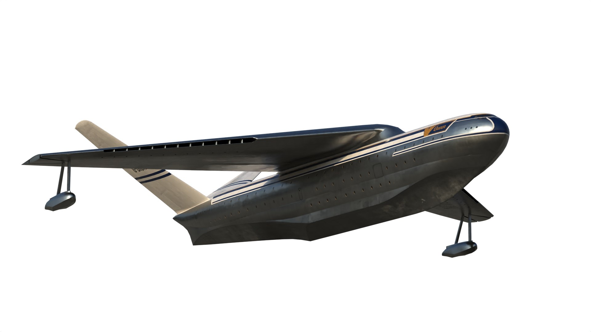 3D Saunders Roe Queen Flying Boat Airliner Model - TurboSquid 2366827