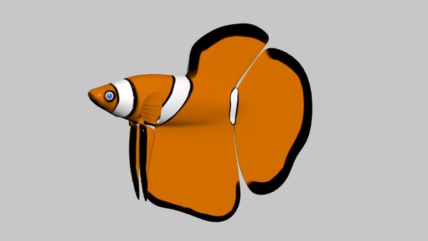 Clown betta fish 3D - TurboSquid 1473408