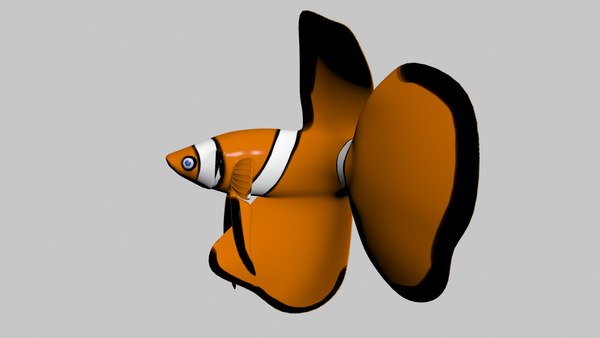 Clown betta fish 3D - TurboSquid 1473408