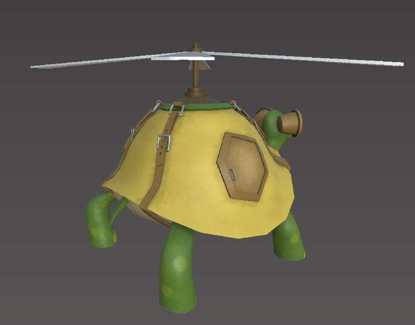 Low Poly Turtle Copter 3D - TurboSquid 2119784